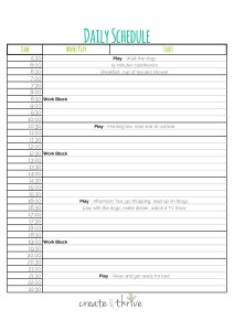 Getting My Day Organised – Daily Schedule | Create & Thrive